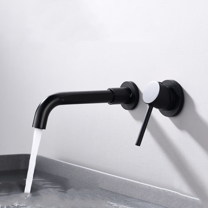 Concealed Basin & Bath Mixer- GHR39 - Chrome/Matte Black - Green Home ...