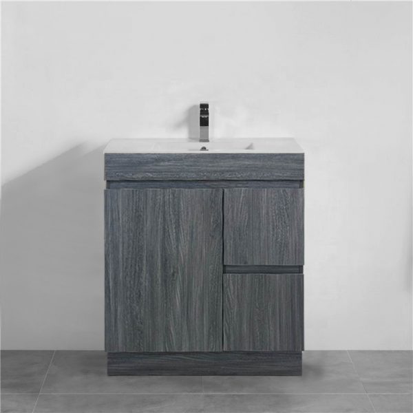 750mm Plywood Floor Standing Vanity - Gray - Green Home Bathroom