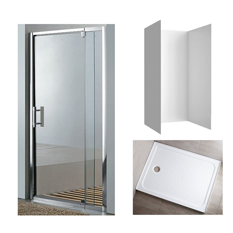 750x1100x750 Alcove 1100 Swing Door Shower Box - Green Home Bathroom