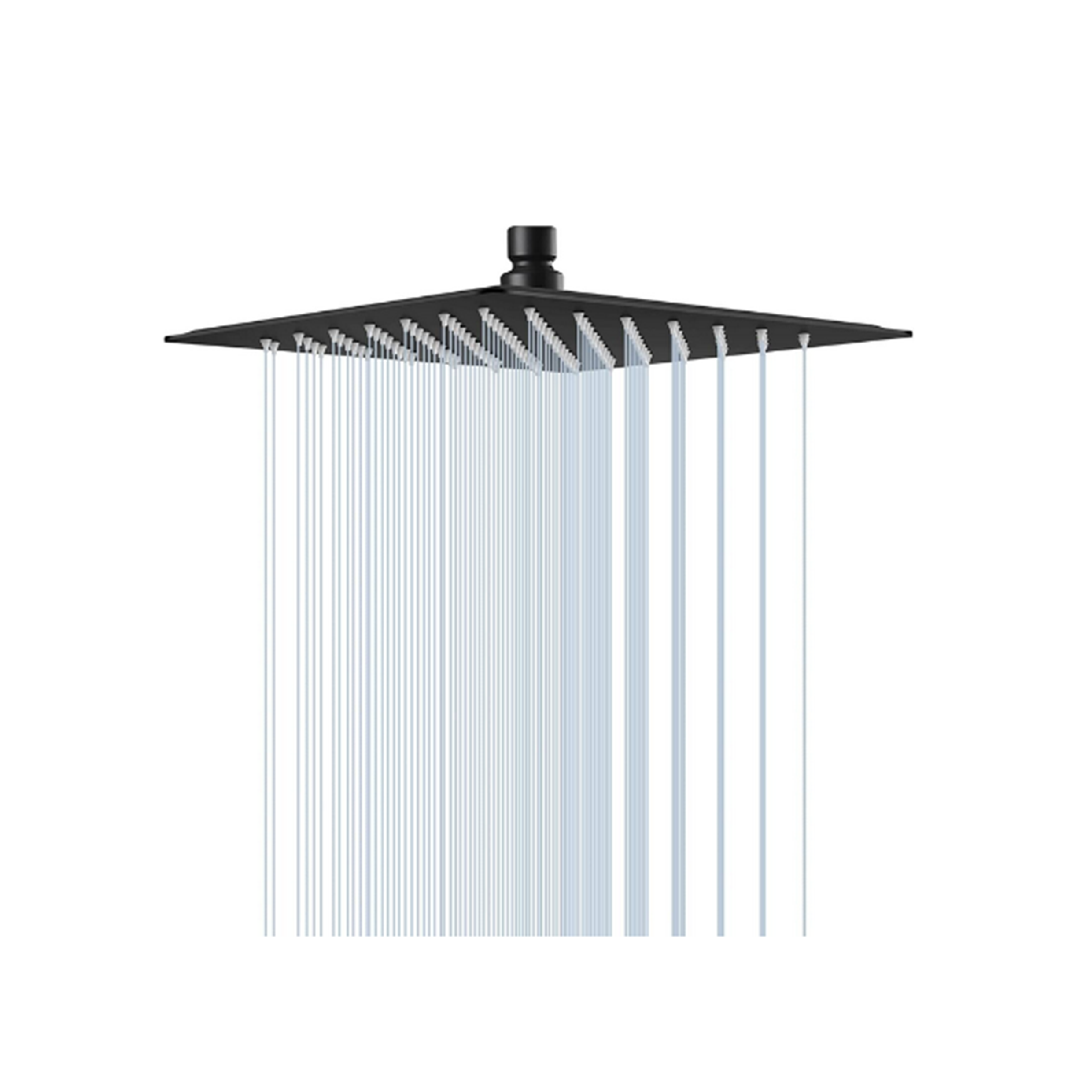 Shower Rain Head -Square Face Black - Green Home Bathroom