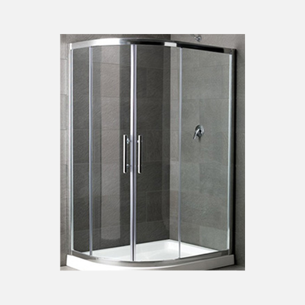 800mm x 1000mm Curved Shower Glass Only - Green Home Bathroom